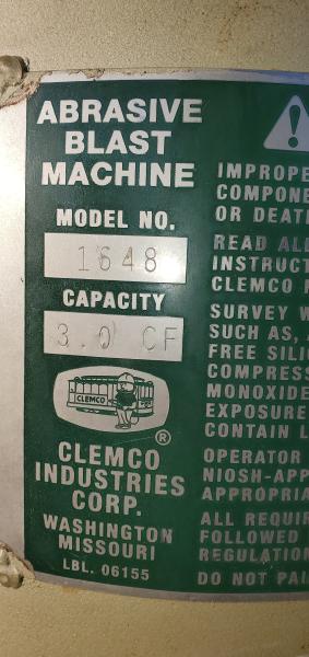 Lot of 2 Used Clemco Classic 150 Abrasive Blast Systems.