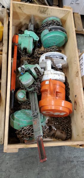 Lot of Various Used Chain Hoists