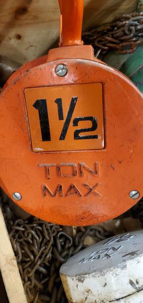 Lot of Various Used Chain Hoists