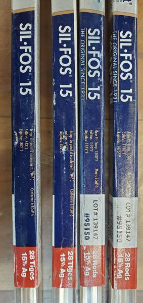Lot of 4 Packs of SIL-FOS 15, Welding Rods