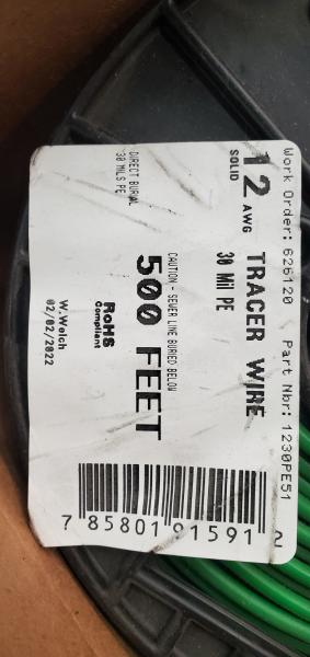 Lot of Eight 500' Spools of Tracer Wire