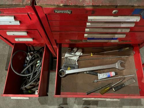 Used Kennedy Tool Chest Rolling Cart Tools Included- Rough Shape