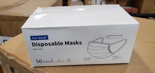 7 Boxes of Disposable Masks, each box contains 40 boxes of 50 masks.