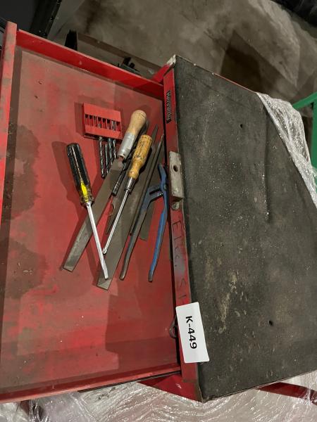 Kennedy Tool chest on cart with some tools included- Rough shape