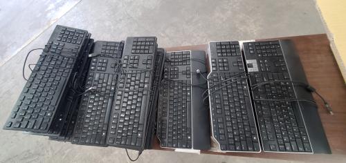 Lot of 24 Used Dell Keyboards. Various Models