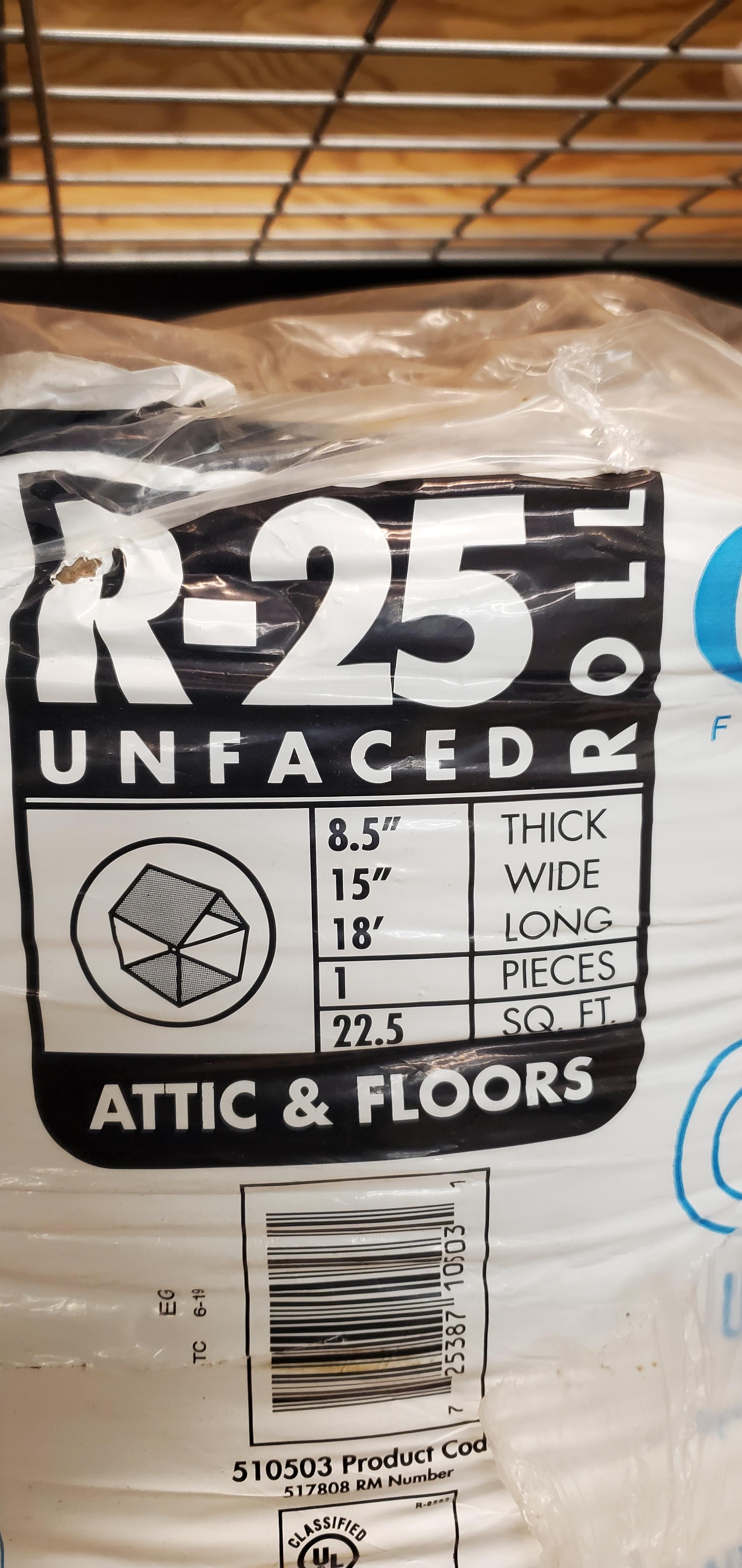 3 New 18' Rolls of Guardian R-25 Insulation.