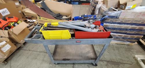 Lot of Used Hand Tools- Cart Included