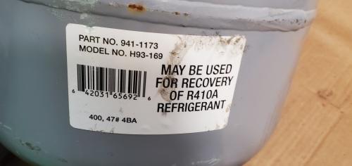 Lot of Used R410A/R22 Refrigerant Recovery Tanks, Partially Full.