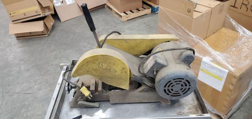 Used KALAMAZOO Straight Chop & Cut-Off Saw, damaged cord.