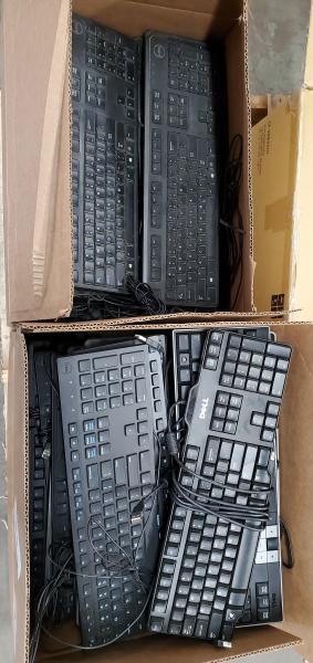 Lot of 120 Used Dell Wired Keyboards.