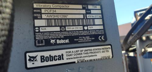Bobcat PCF34 Compactor Attachment.