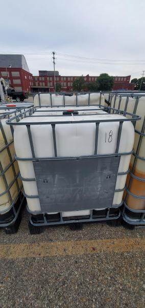 USED 275 Gallon IBC Tote / Fluid Container 18- Previously Contained NON ...