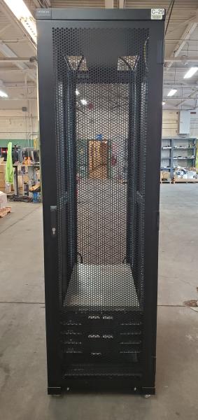 Hitachi Server Cabinet- 23"x48". Contains 2 Hitachi Blades(520XB1). No ...
