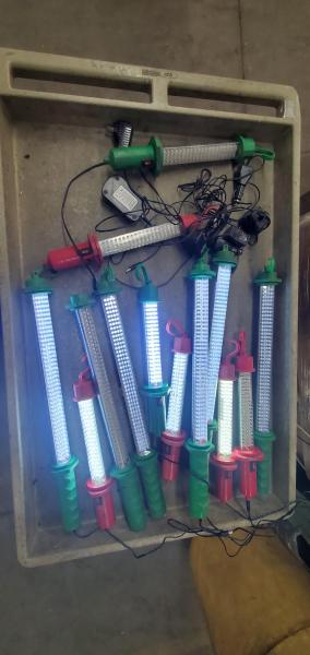Lot of Used LED Work Lights and Chargers-