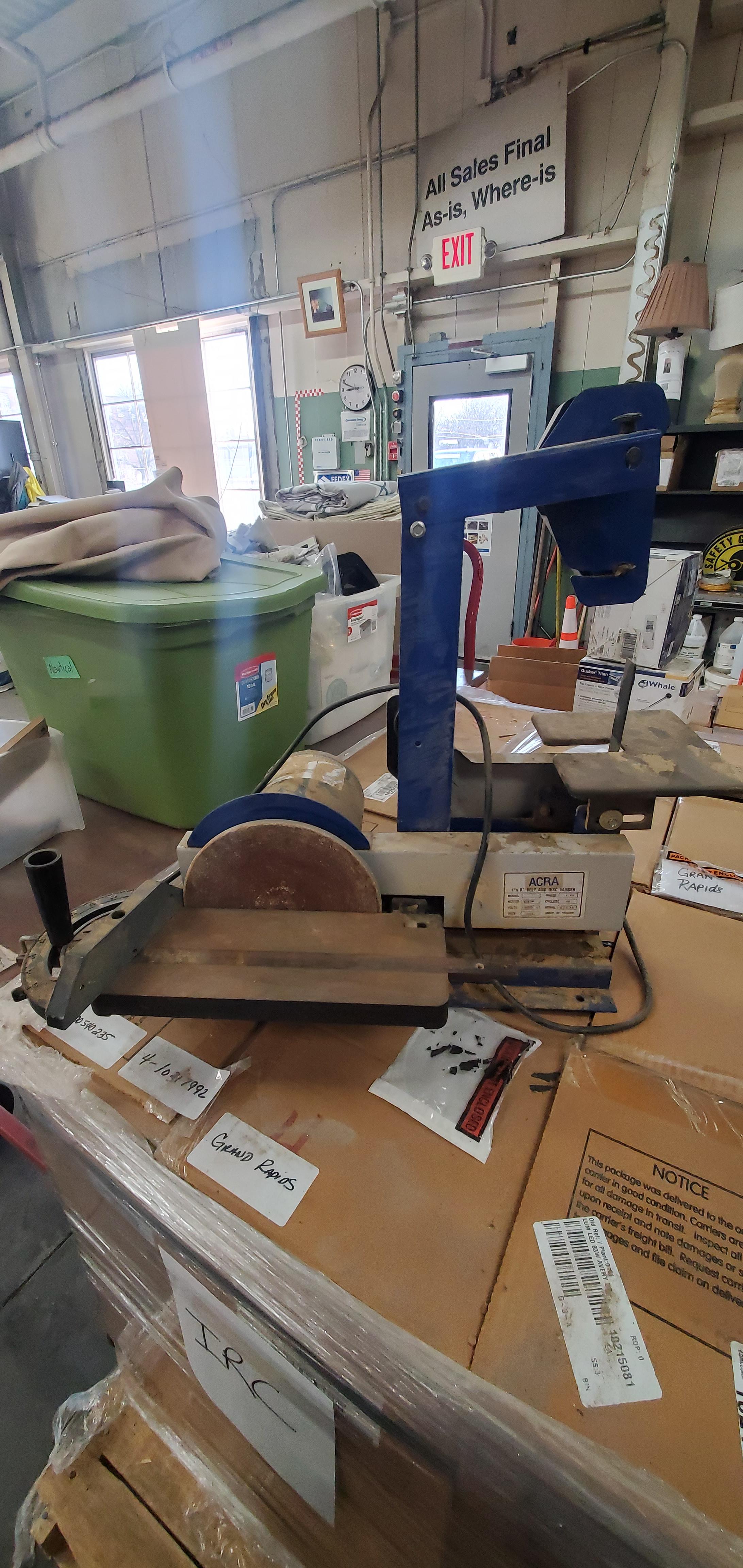 ACRA Belt and Disk Sander.