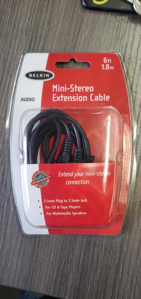 Lot of 64 New Belkin 6ft. Mini-Stereo Extension Cables. New in Box ...