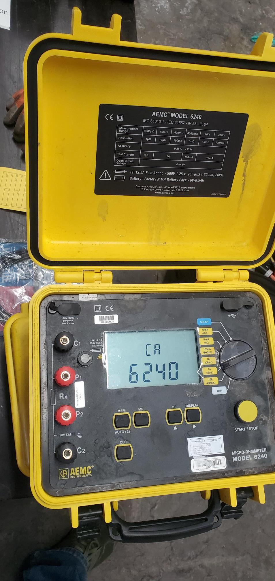 AEMC Micro-Ohmmeter, Model 6240