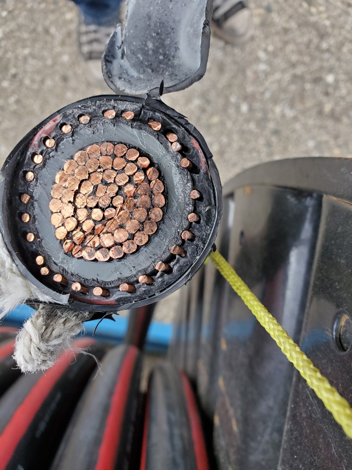 Lot of 3 Reels Copper Wire, Footage as Follows: Reel One= 1,070', Reel ...