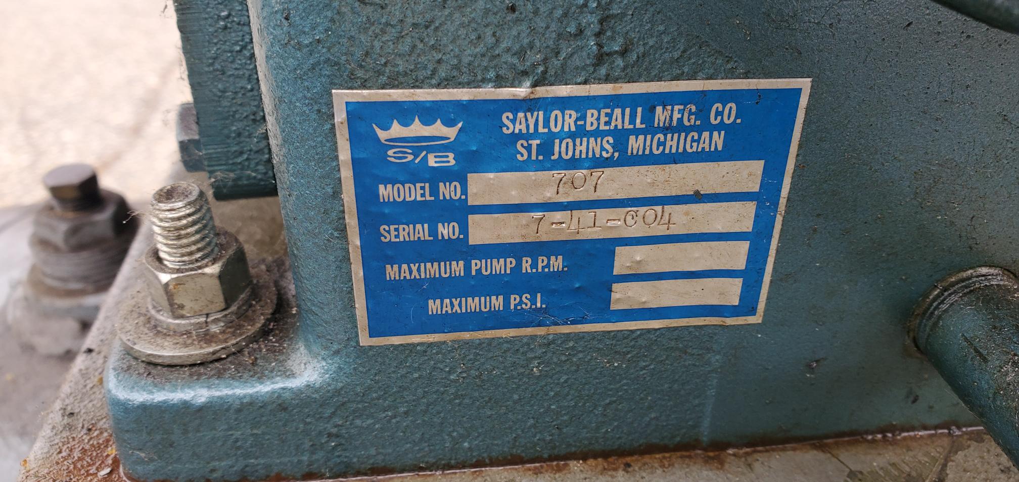 Used Saylor-Beall Air Compressor. Two stage, 4 cylinder-3 Phase -b.